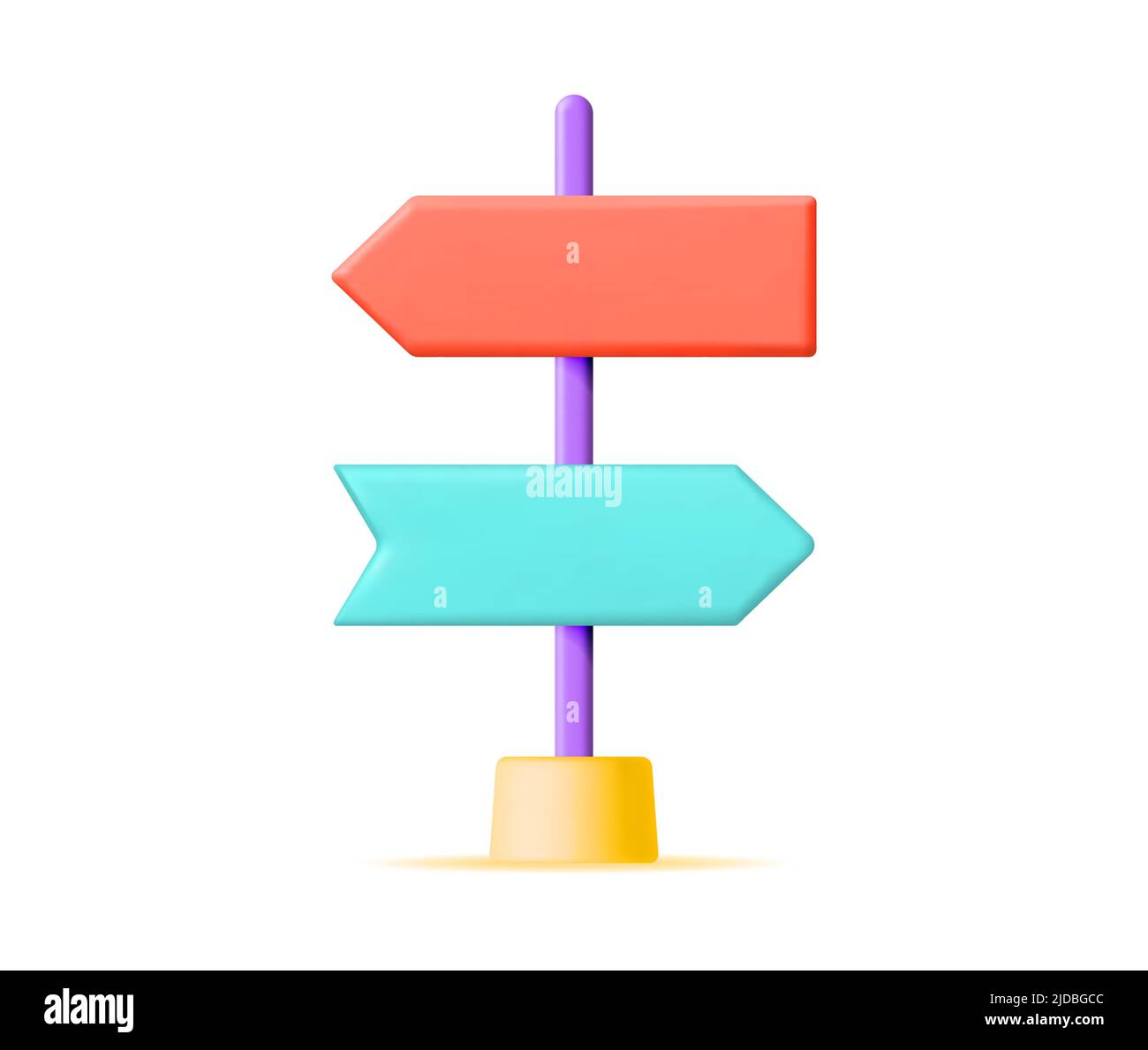 3D Empty Signpost with Directions Isolated Stock Vector Image & Art - Alamy