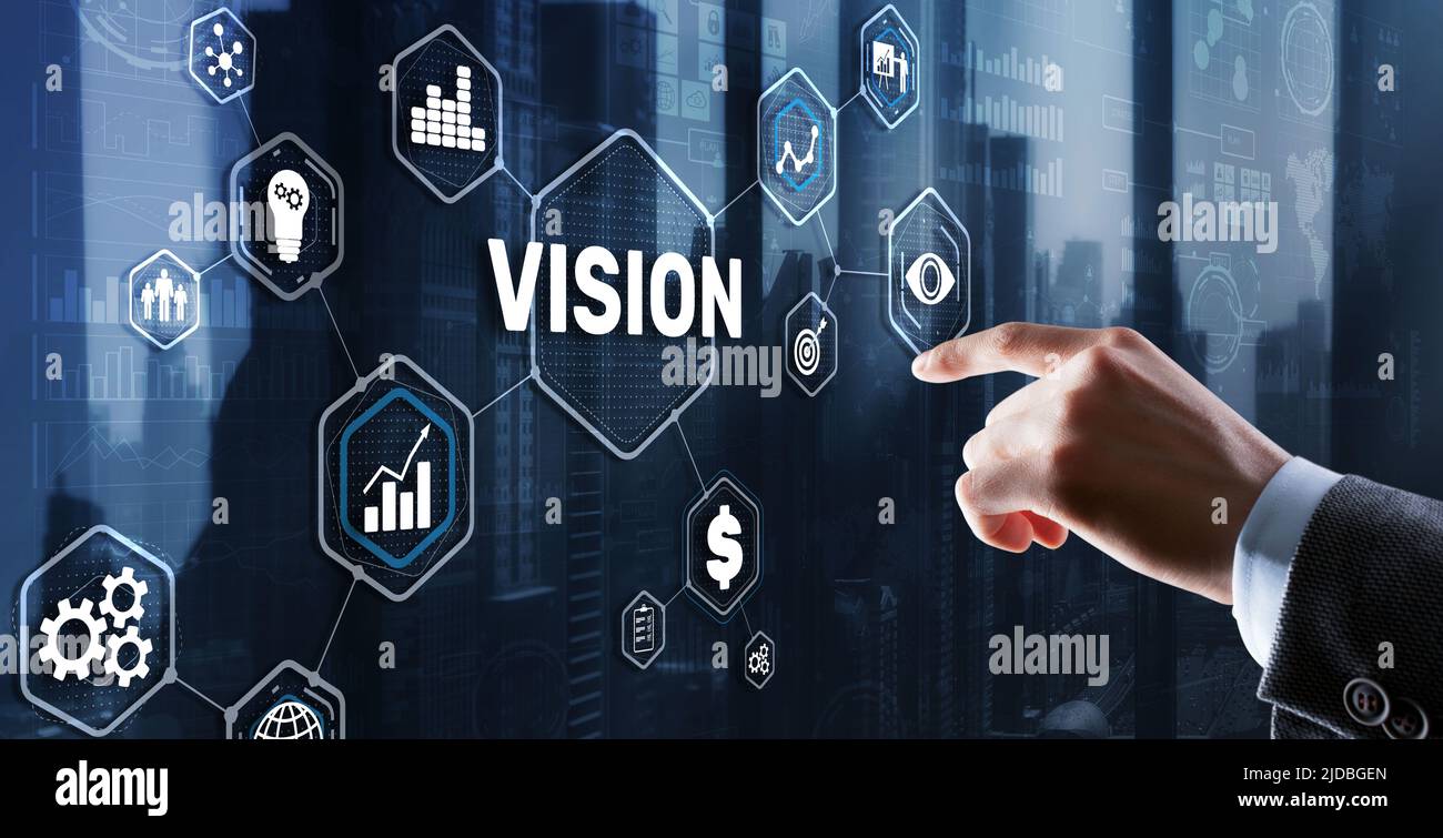 Vision Direction Future Business Inspiration Motivation Concept Stock ...