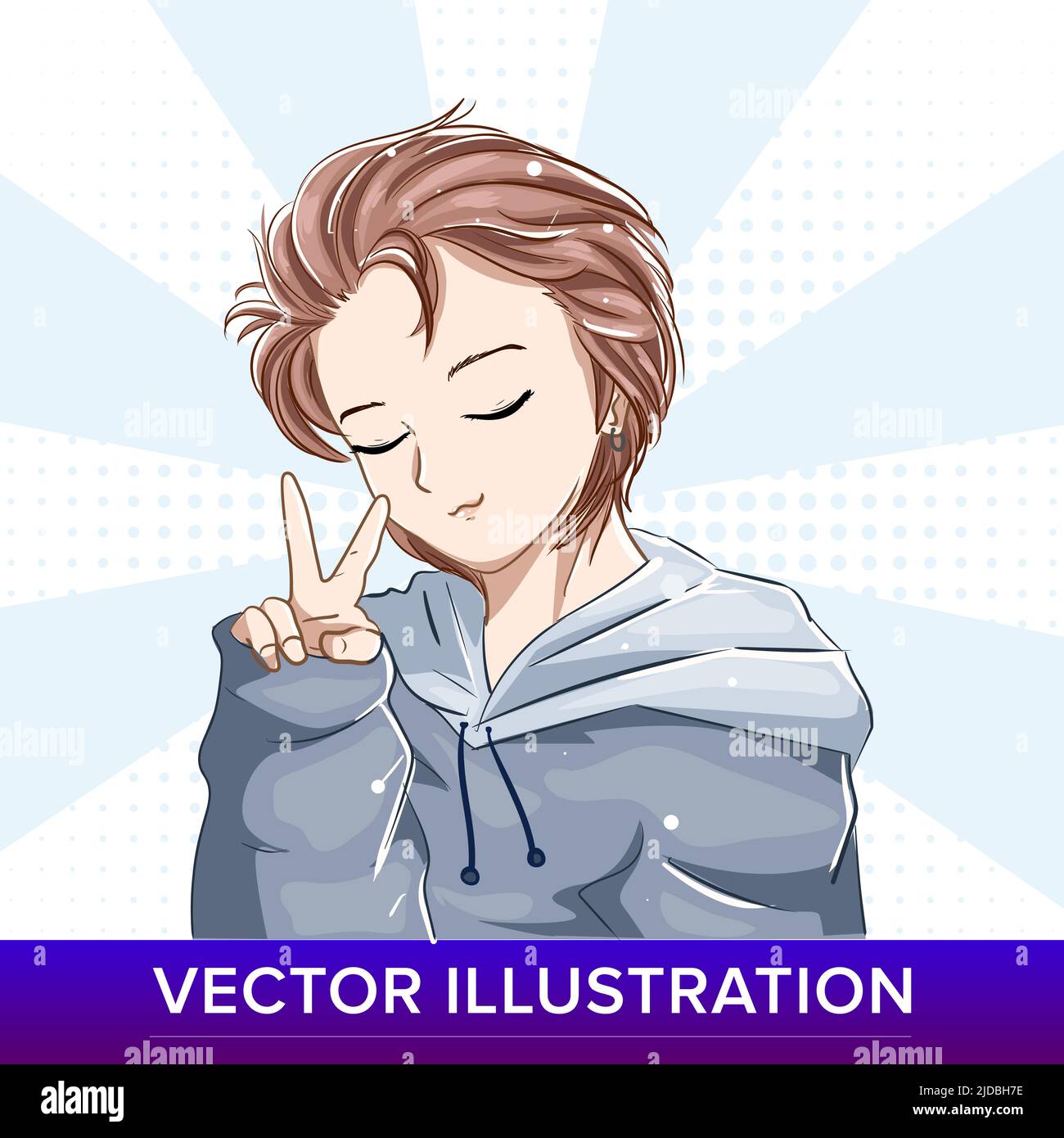 Teenage Boy Clipart Brown Hair