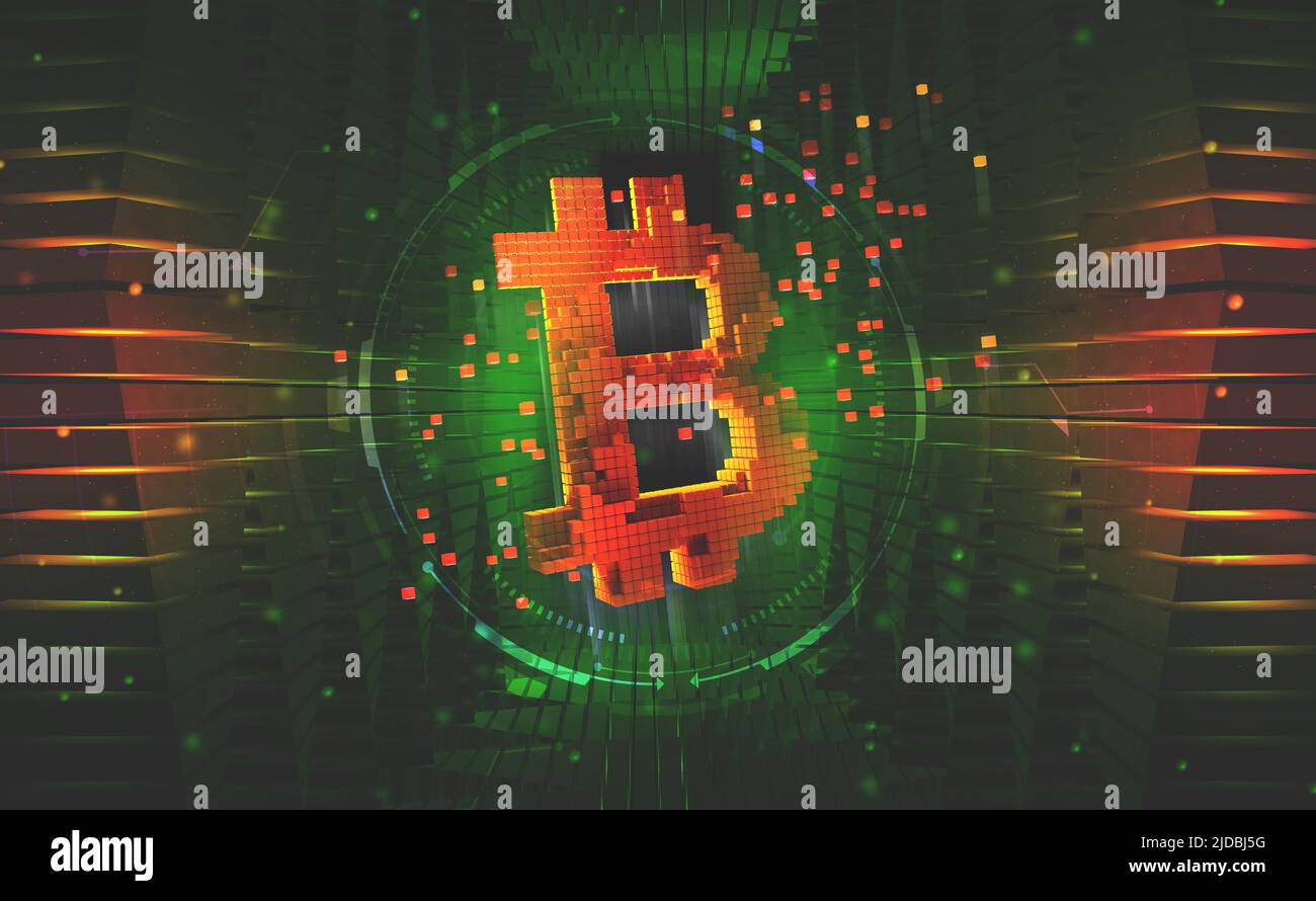 Bitcoin symbol digital network data hi-res stock photography and images ...
