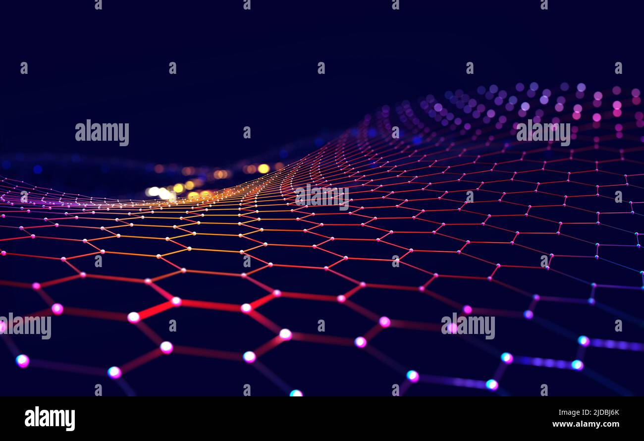 Cyber Big Data Flow Blockchain Data Fields Network Line Connect