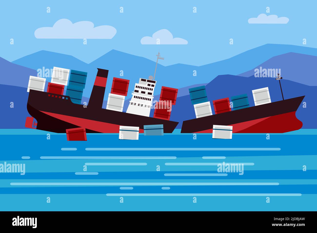Sinking marine vessel Stock Vector Images - Alamy