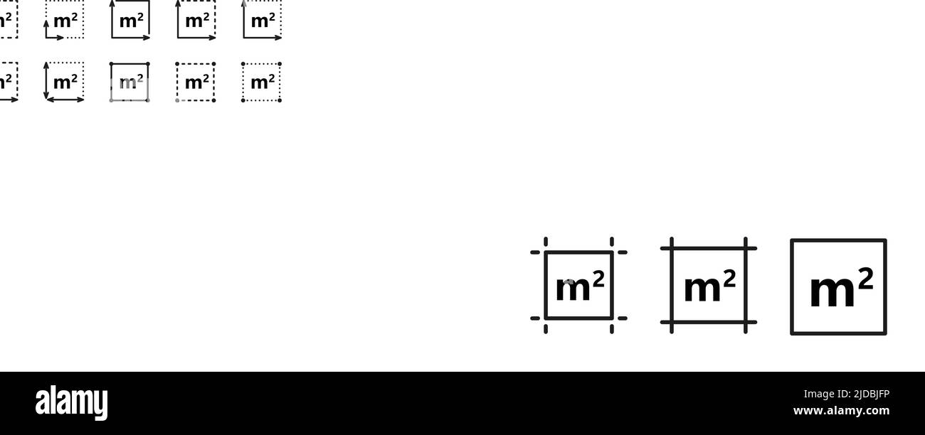 Square Meter icon. M2 sign. Flat area in square metres . Measuring land ...