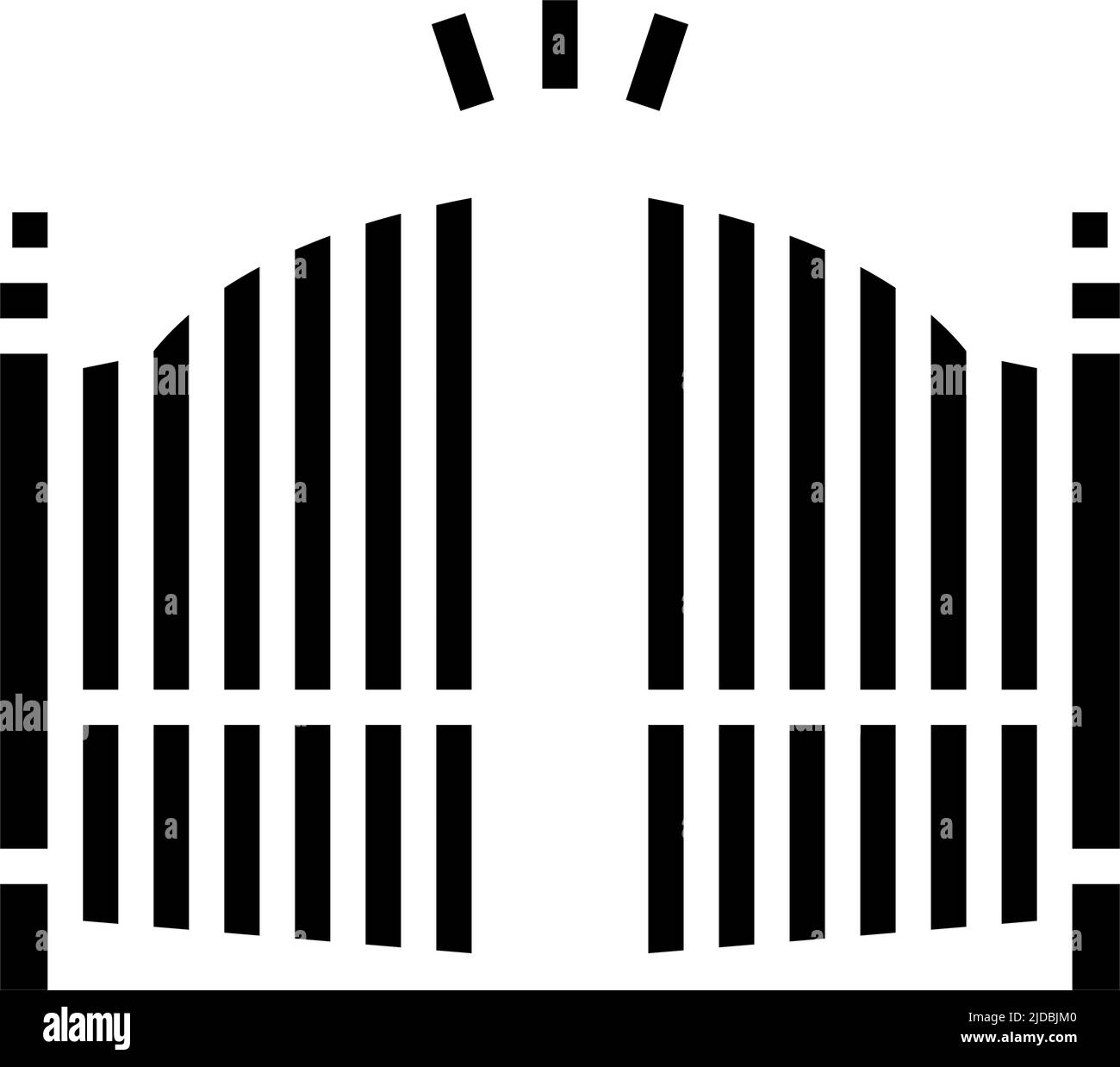 automatic gate glyph icon vector illustration Stock Vector Image & Art ...