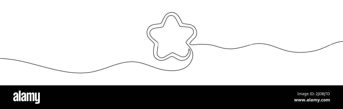 Star one line icon. One line drawing background. Continuous line ...