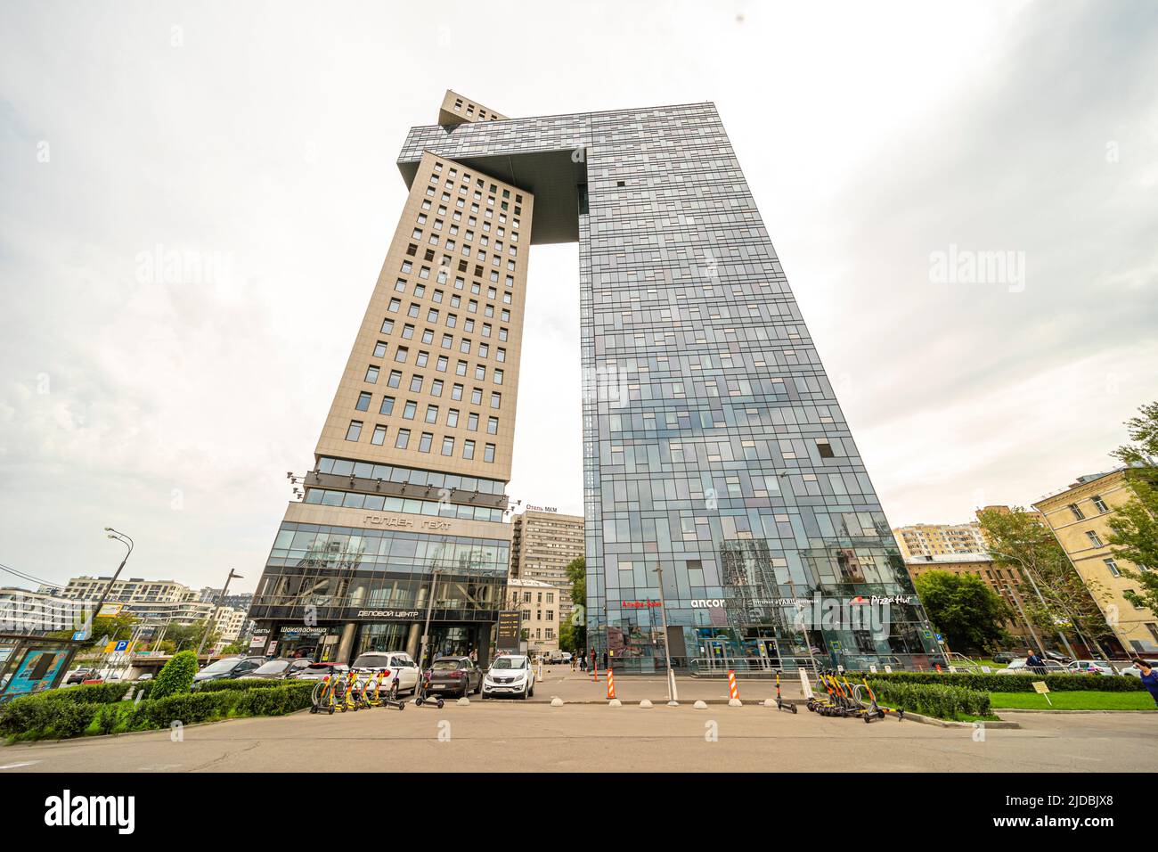 Golden Geyt, Golden Gate, Business center in Moscow, Russia. Modern ...