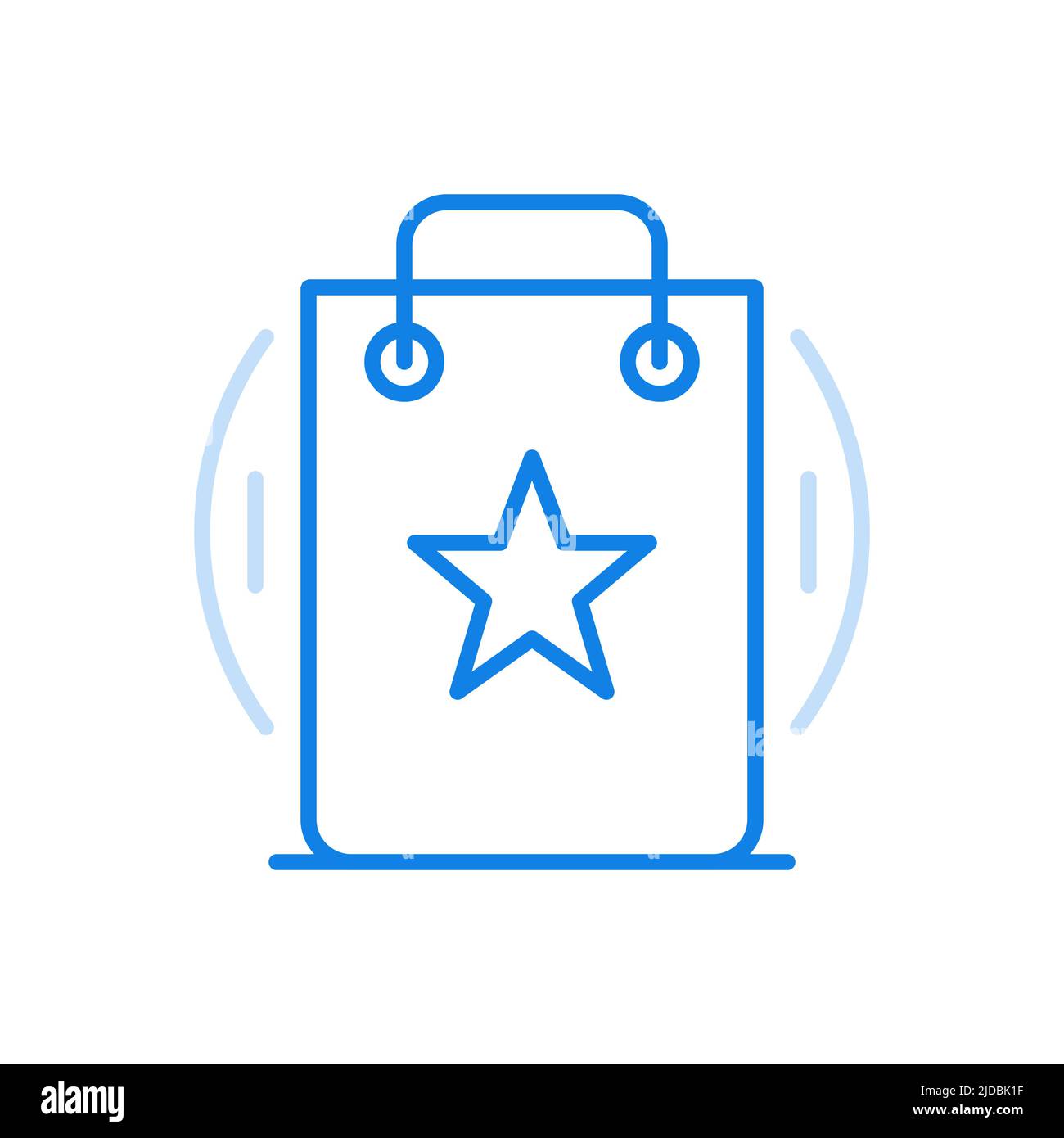 Shopping rating vector line icon. Store evaluation in web applications ...