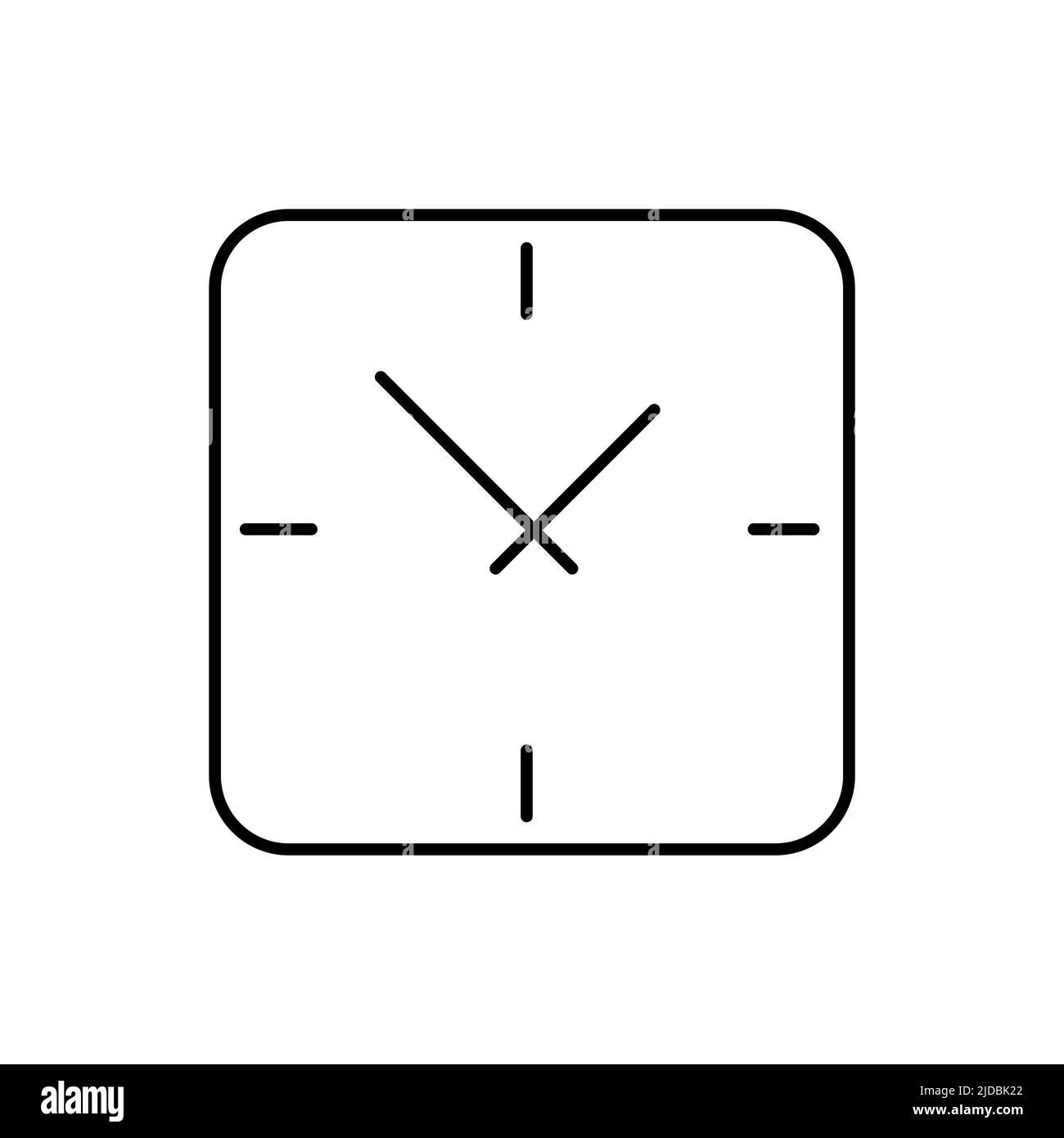Clock vector icon. Time concept. Vector illustration. Thin line icon ...