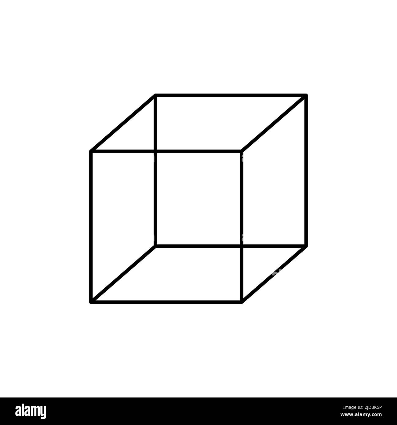 Cube vector icon. Cube symbol on a white background. Vector ...