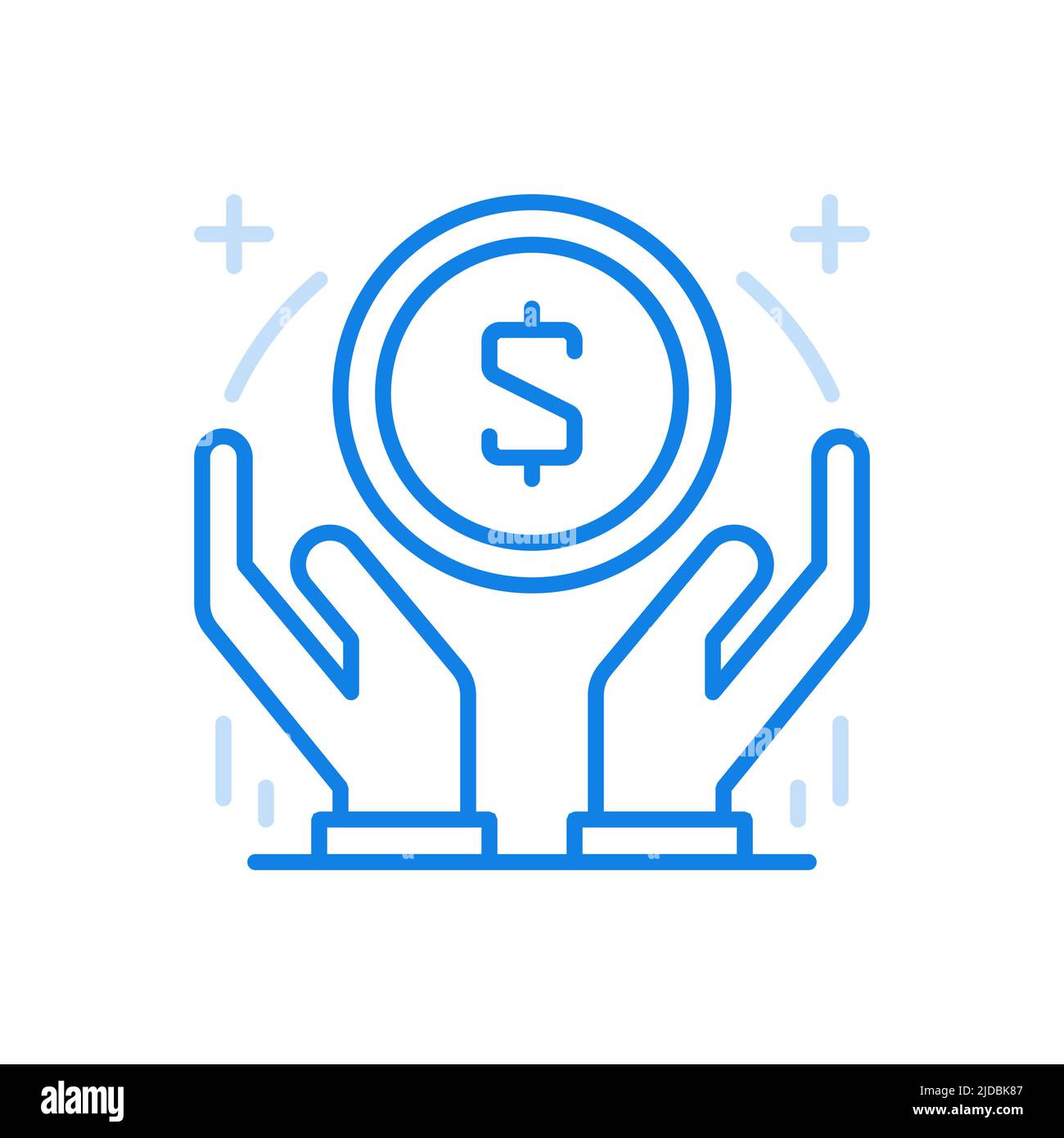 Creative finance strategy vector line icon. Investment and profitable ...