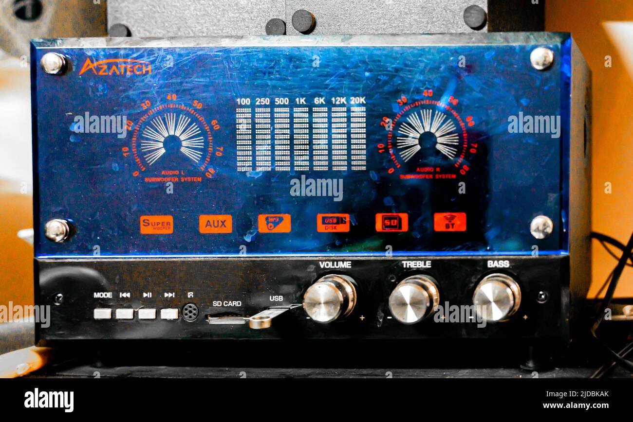 Azatech, Maroccan mixer amplifier playback system Stock Photo - Alamy