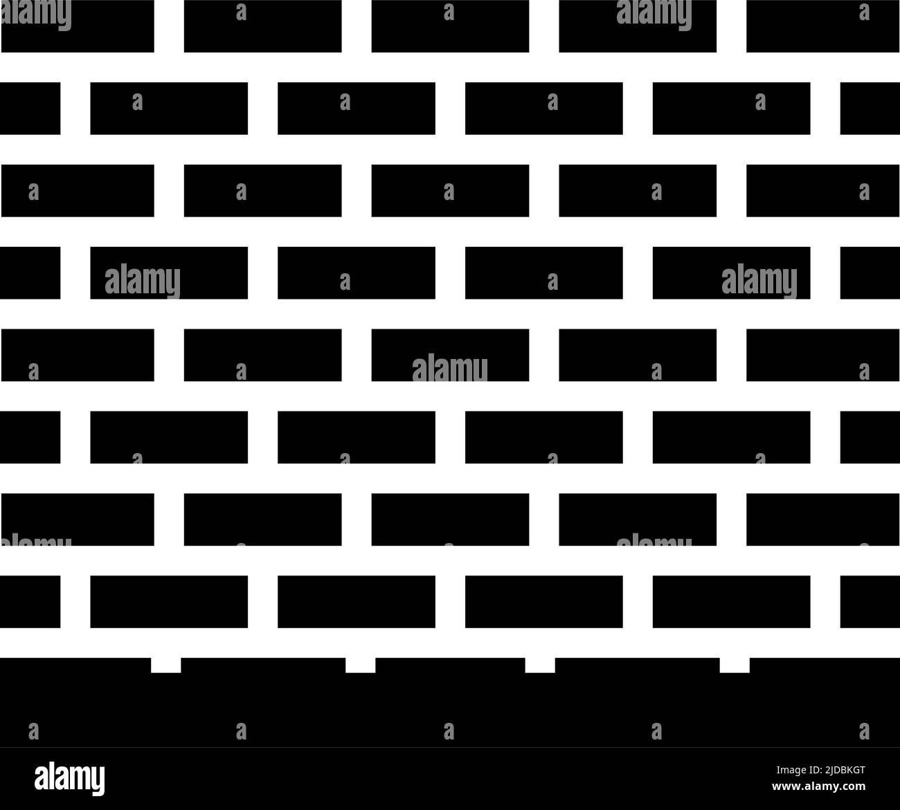 wall fence glyph icon vector illustration Stock Vector Image & Art - Alamy