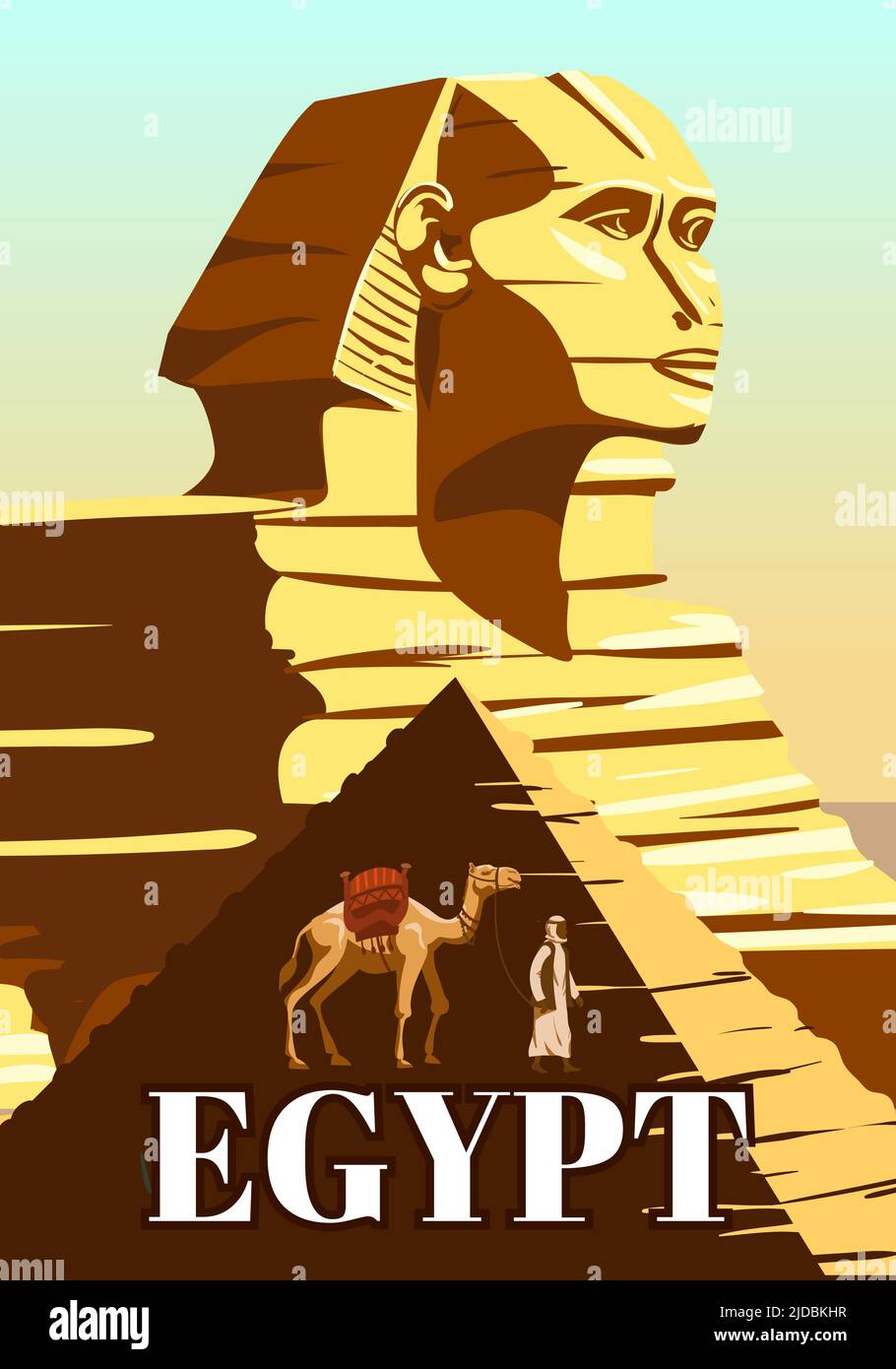 Ancient Sphinx, Egypt Pharaoh Pyramids Vintage Poster. Travel to Egypt ...