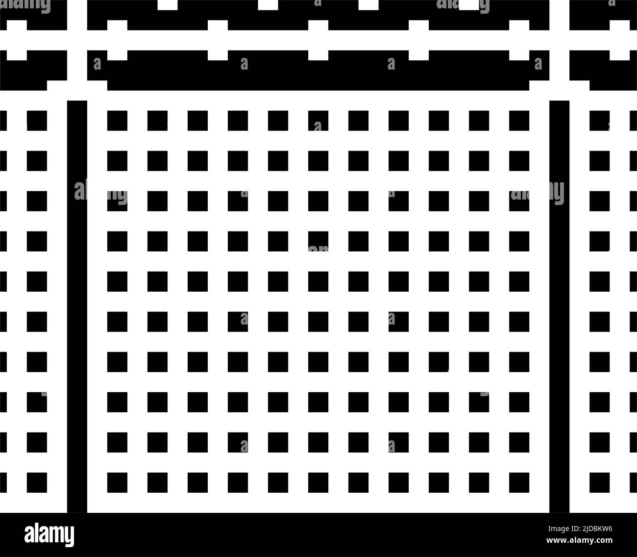 security fence glyph icon vector illustration Stock Vector Image & Art ...
