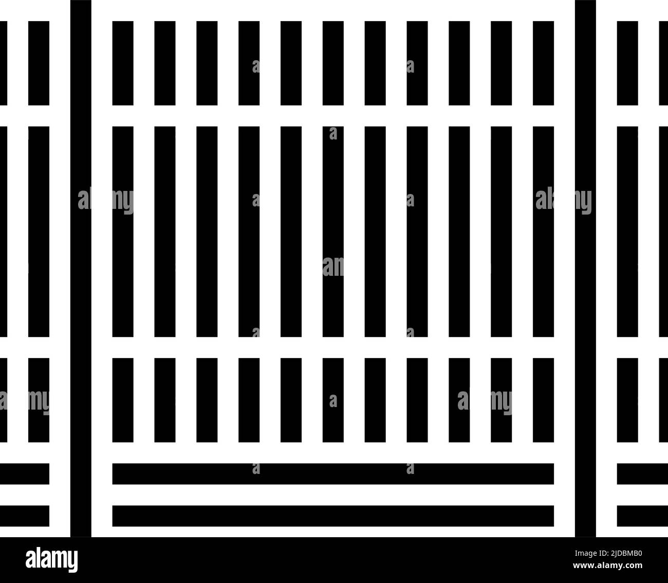 metal fence glyph icon vector illustration Stock Vector Image & Art - Alamy