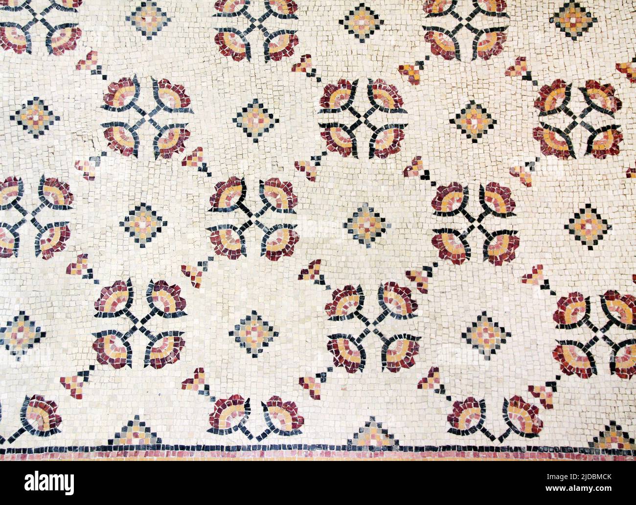 Ancient byzantine natural stone tile mosaics with with geometric ...