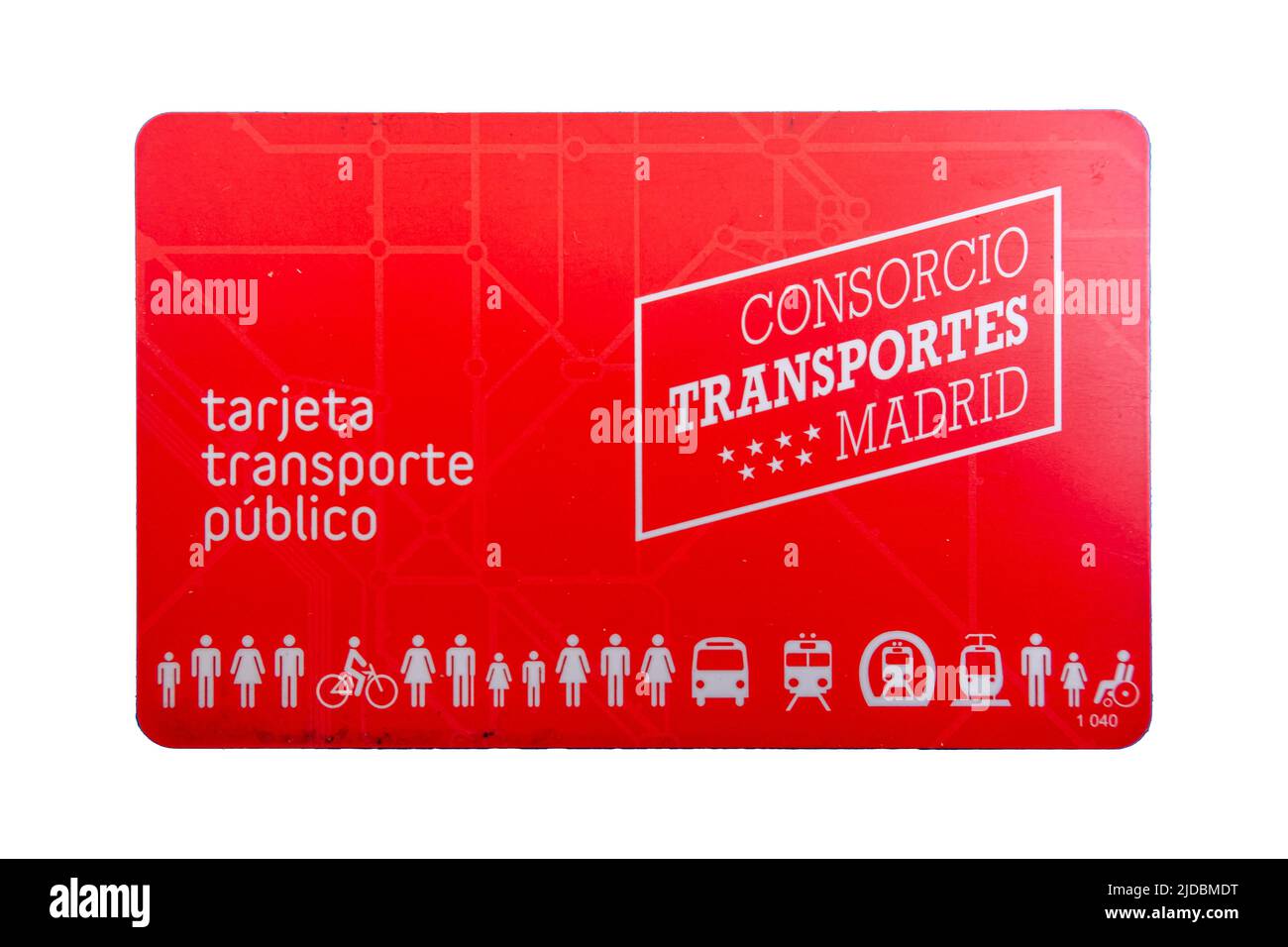 Madrid public transportation red card - tarjeta transporte - refillable ...