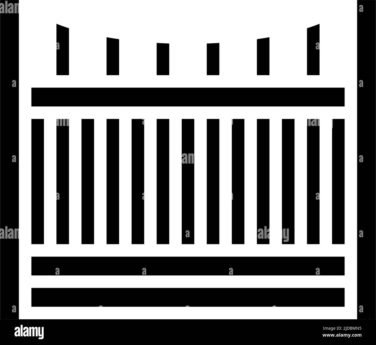 picket fence glyph icon vector illustration Stock Vector Image & Art ...