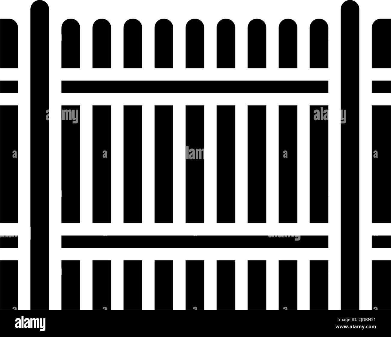 wood fence glyph icon vector illustration Stock Vector Image & Art - Alamy
