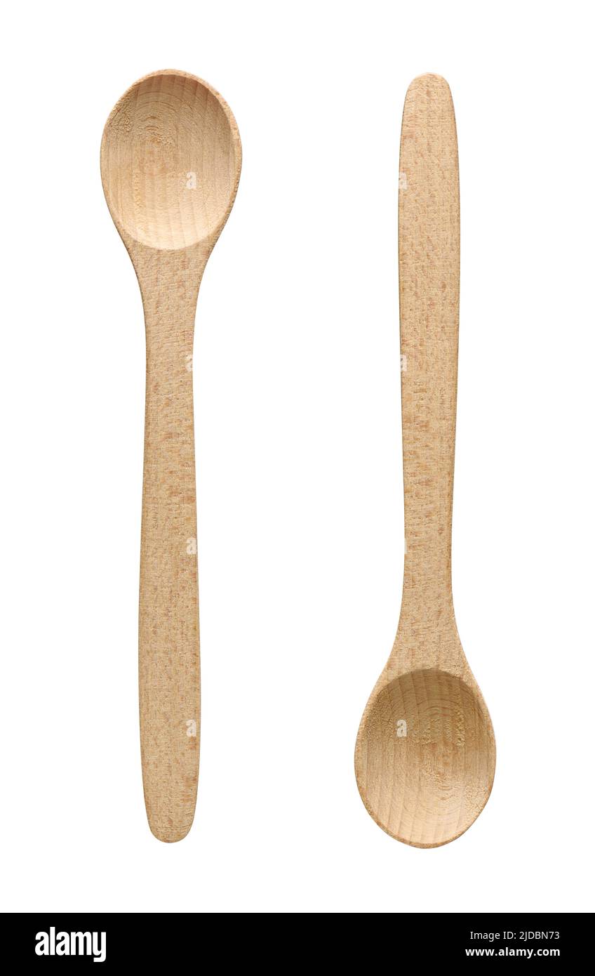 Small wooden spoons, cut out, photo stacking Stock Photo - Alamy