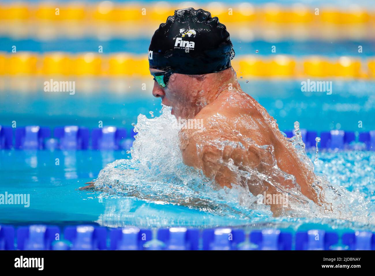 BUDAPEST, HUNGARY - JUNE 20: Adrian Robinson of Botswana competing at ...