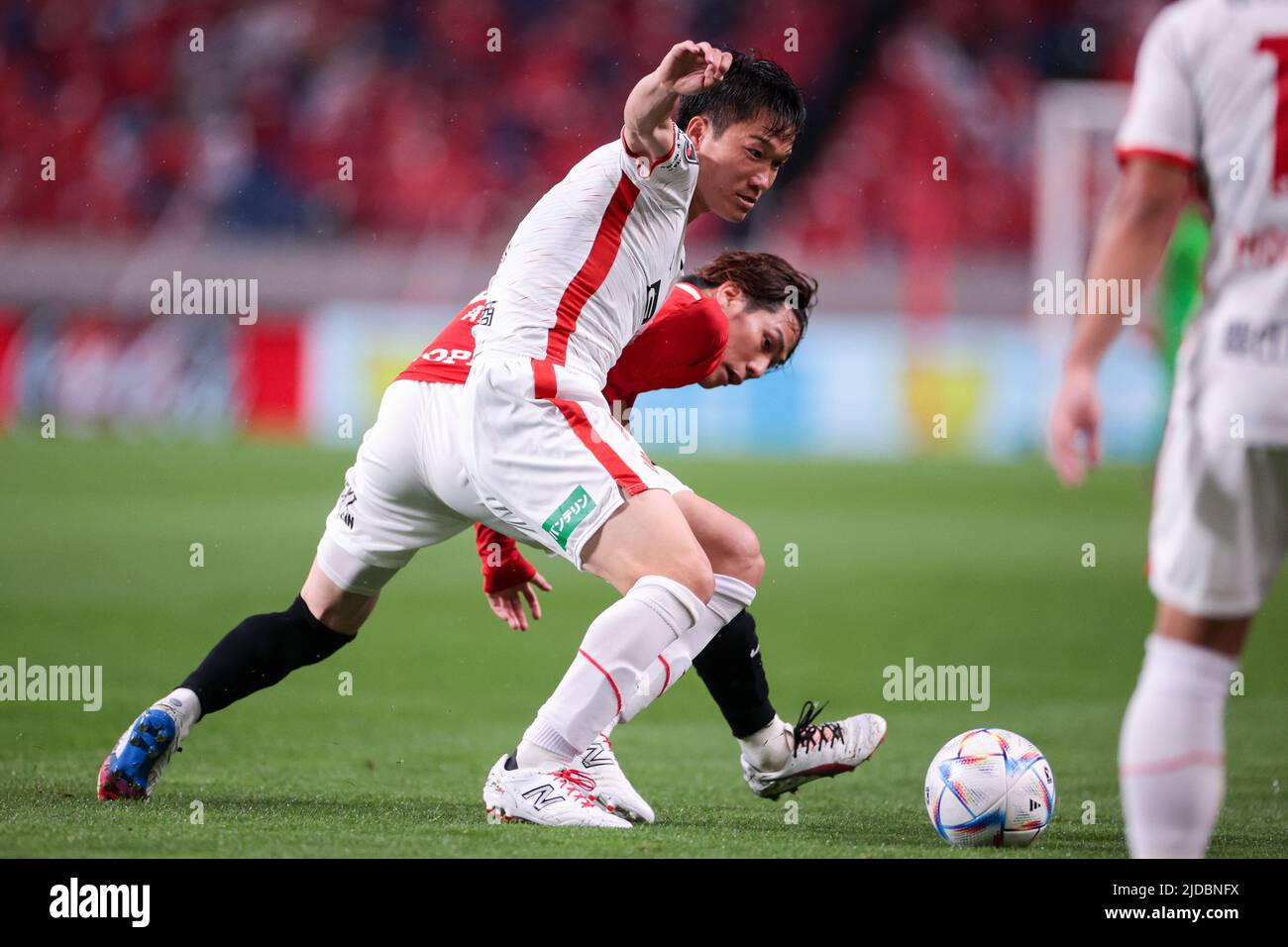 Saitama, Japan. 18th June, 2022. (L-R) Sho Inagaki (Grampus), Ataru ...