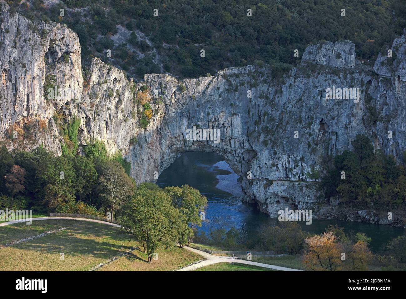 France, Ardèche Vallon-Pont-d'Arc, the Ardèche gorges, the Pont d'Arc ...