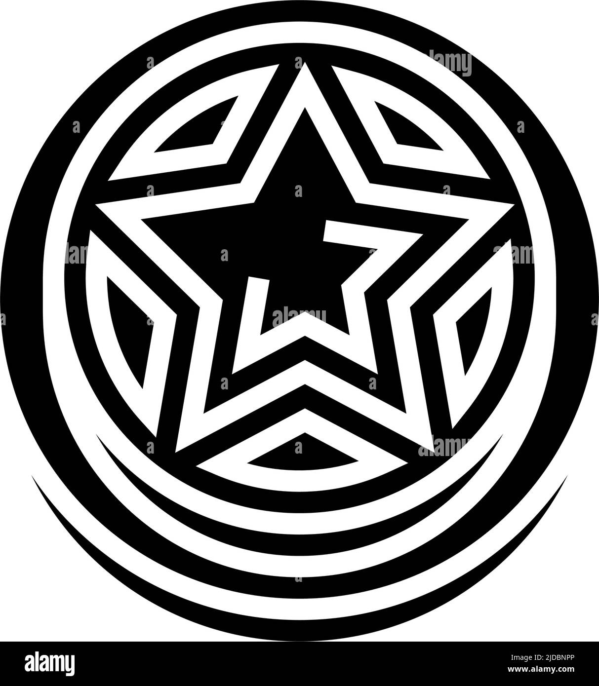 star game achievement medal glyph icon vector illustration Stock Vector ...