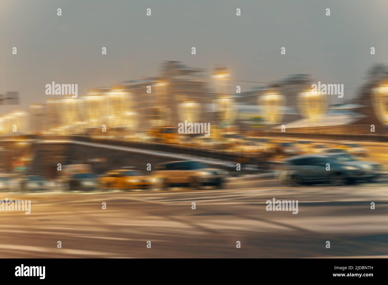 blurred background. road traffic in big city at winter night Stock ...