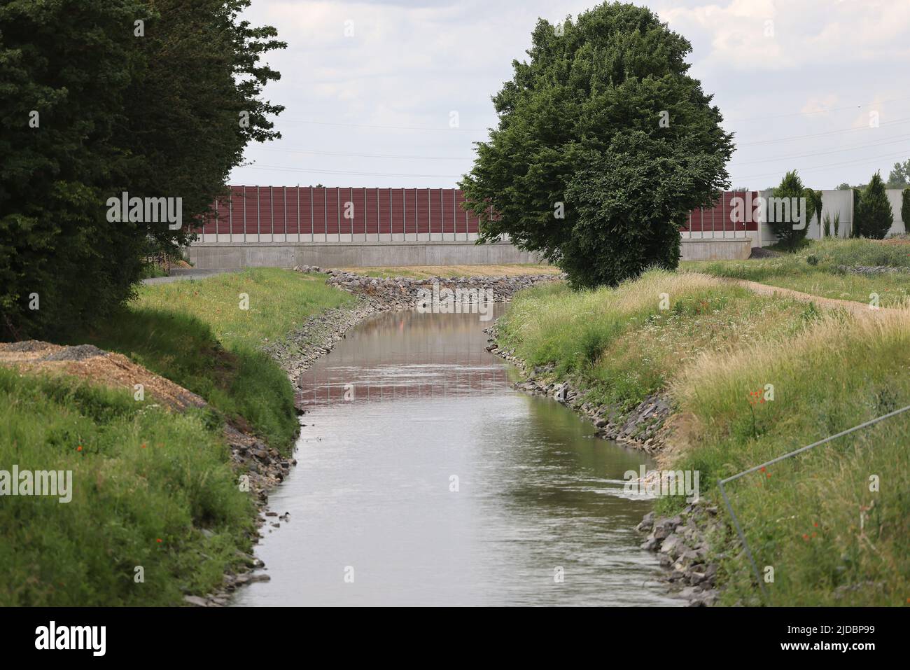Erftstadt, Germany. 10th June, 2022. The Erft flows through the ...