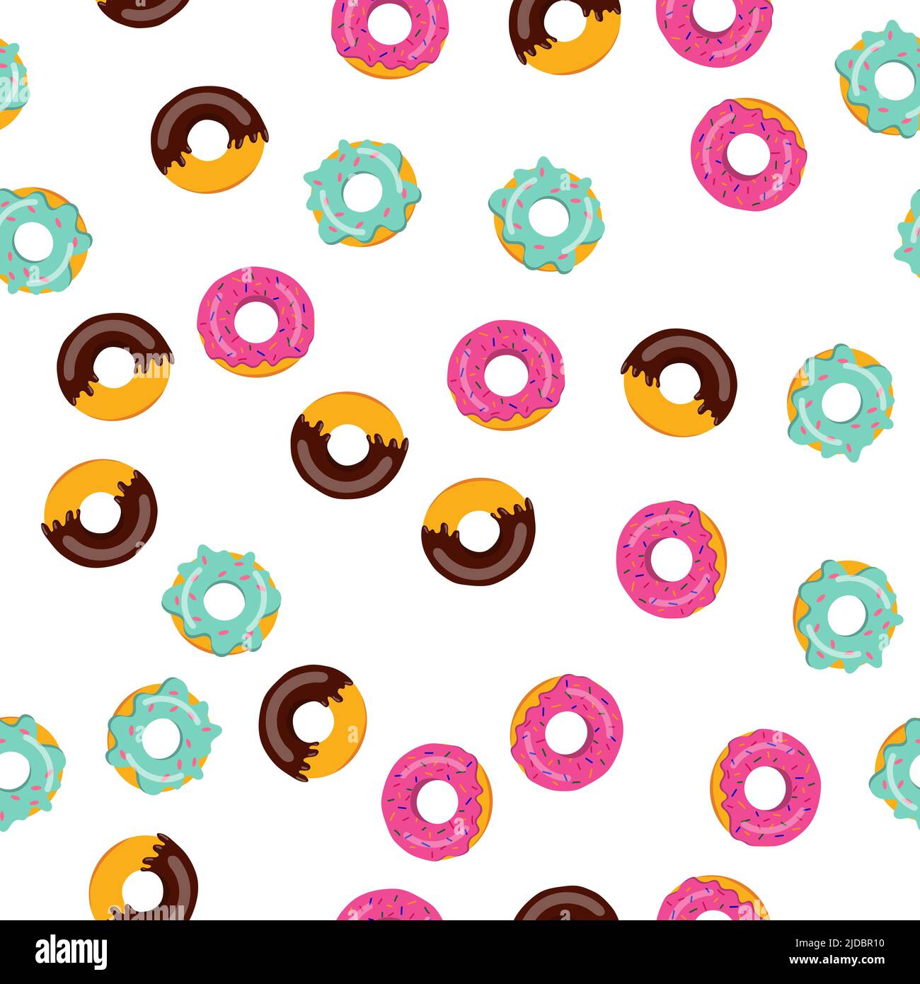 seamless donuts pattern. vector illustration on a white background ...