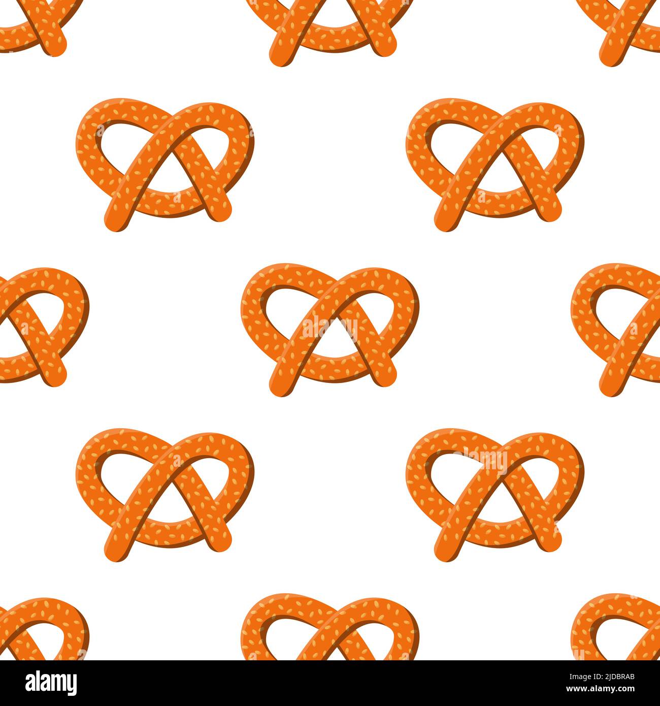 seamless bretzel pattern. vector illustration on a white background ...