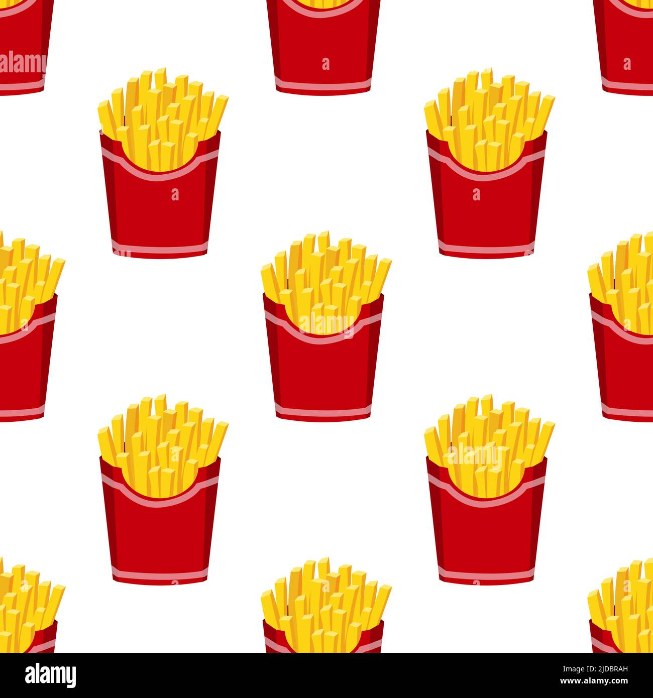 seamless pattern of french fries. vector illustration on a white ...