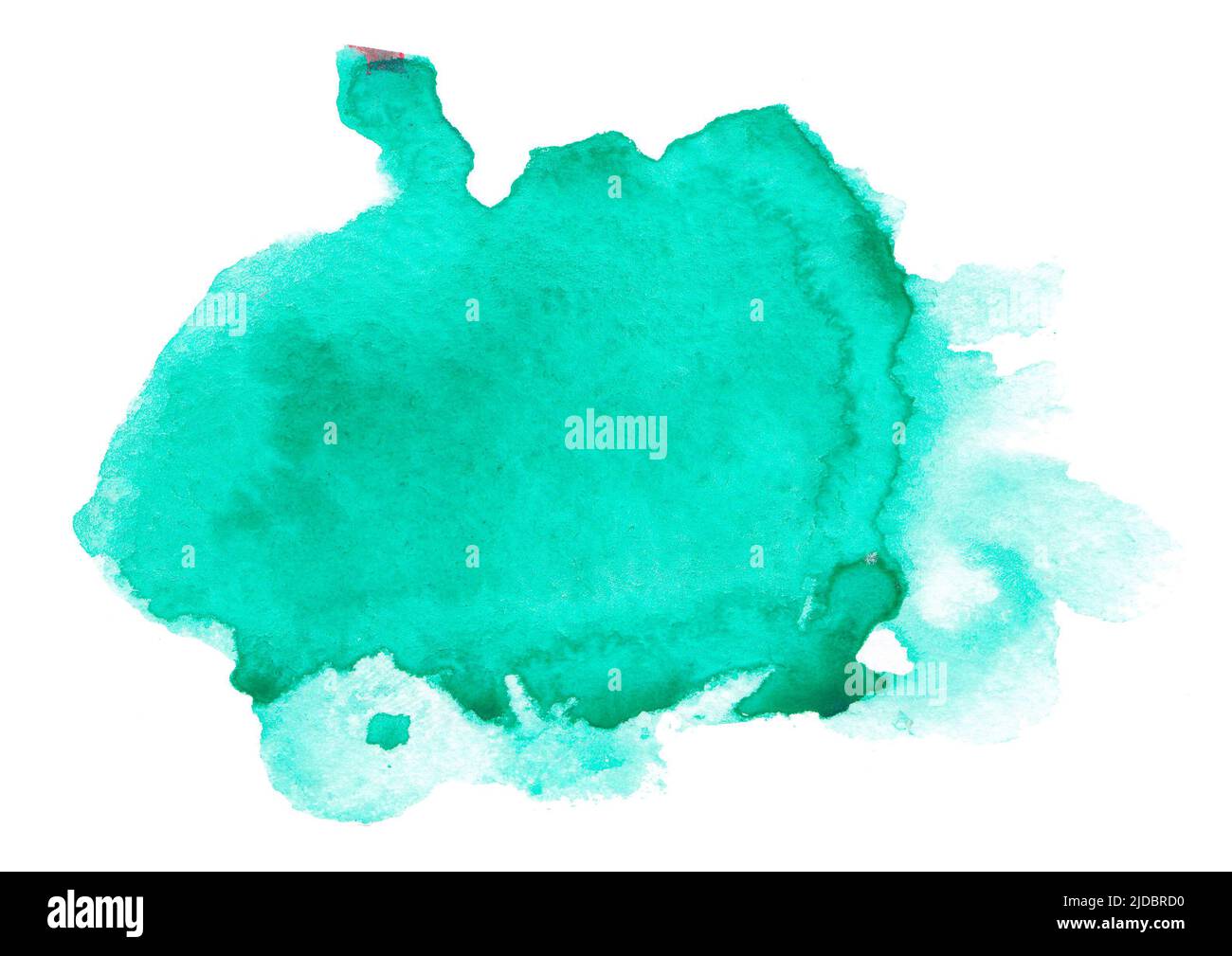 Abstract green watercolor splash texture isolated on white background ...