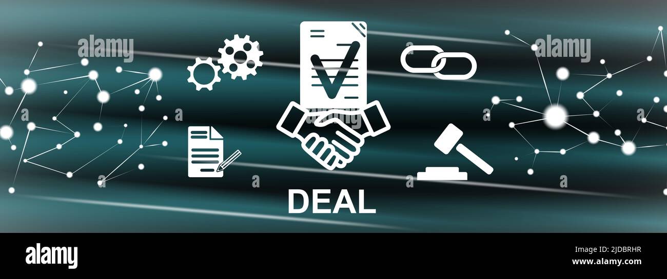 Illustration of a deal concept Stock Photo - Alamy