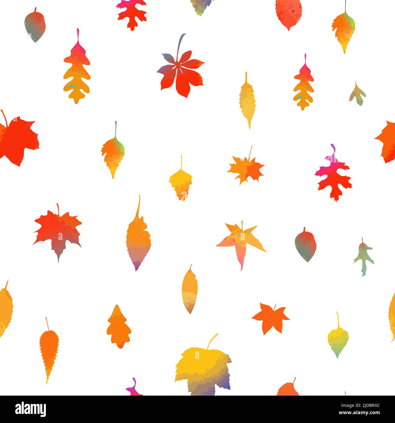 Seamless pattern falling autumn leaves. Vector illustration Stock ...