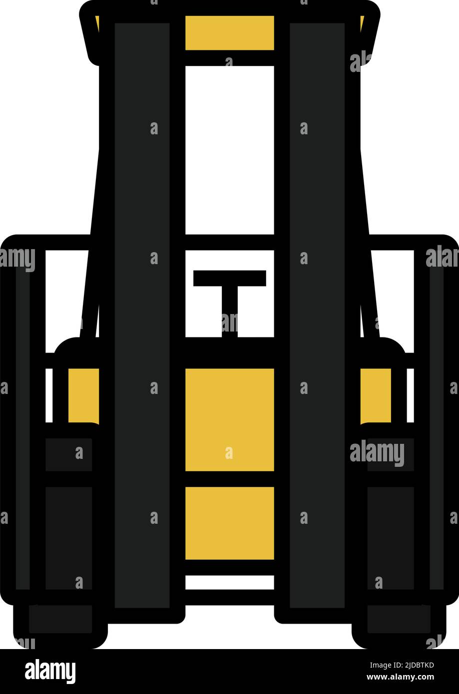 Warehouse Forklift Icon. Editable Bold Outline With Color Fill Design ...