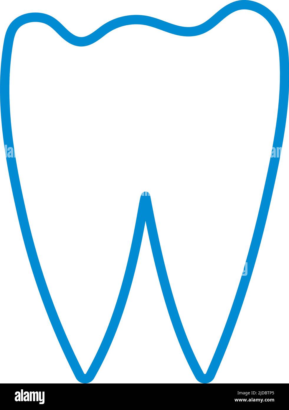 Tooth Icon. Editable Bold Outline With Color Fill Design. Vector ...