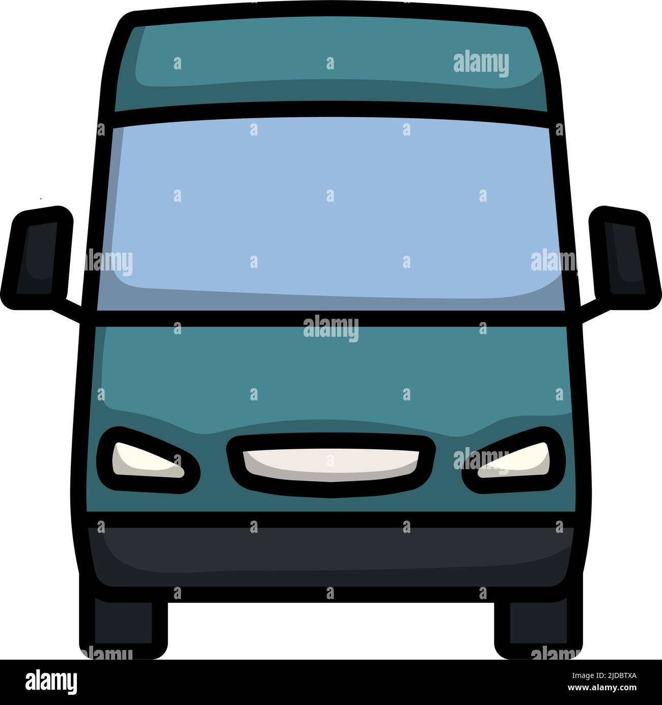 Van Icon. Editable Bold Outline With Color Fill Design. Vector ...