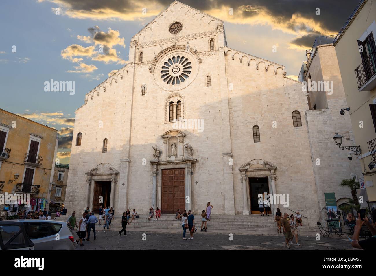 Bari, Puglia, Italy. August 2021. In the historic center, the old Bari ...