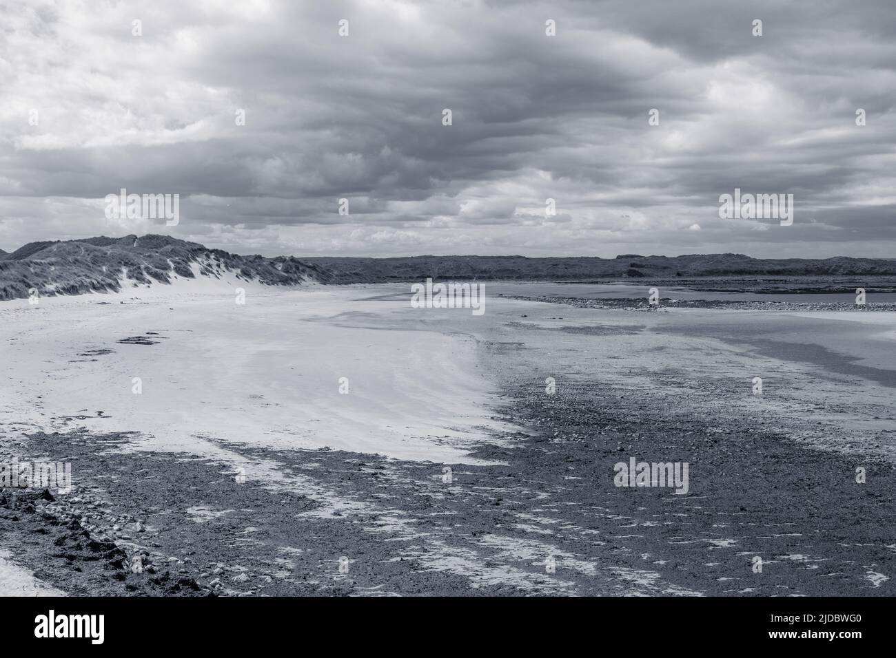 Sandham Bay, on the remote north coast of The Holy Island of ...