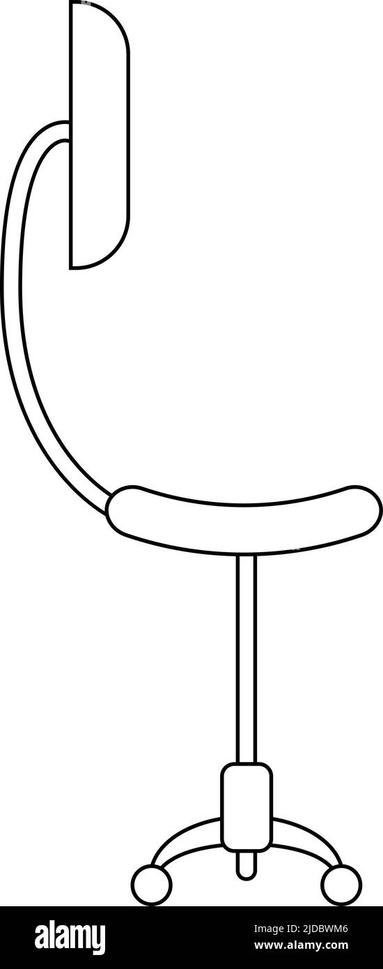 Ergonomic Office Chair With Rollers Semi Flat Color Vector Object Stock Vector Image And Art Alamy