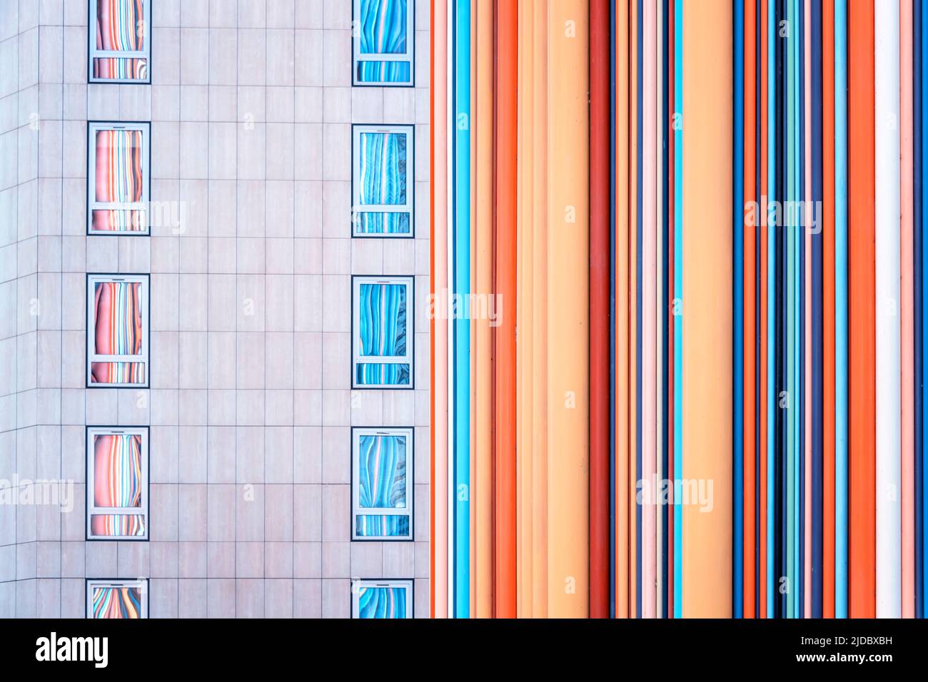 Modern architecture colorful defense france hi-res stock photography ...