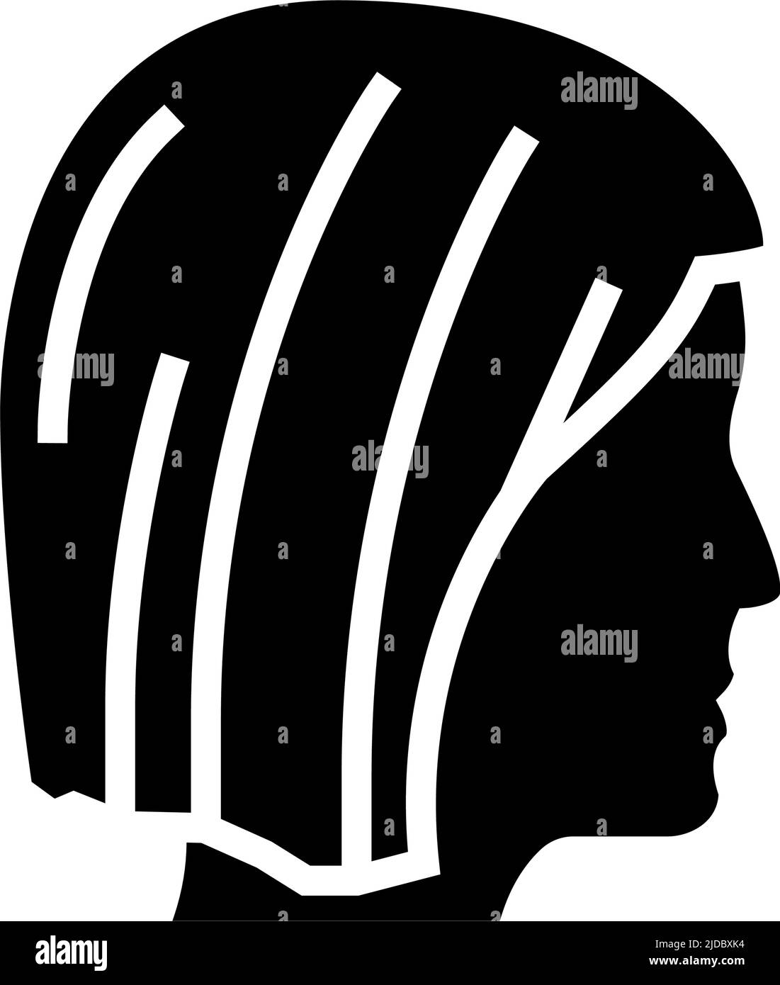 short hair glyph icon vector illustration Stock Vector Image & Art - Alamy