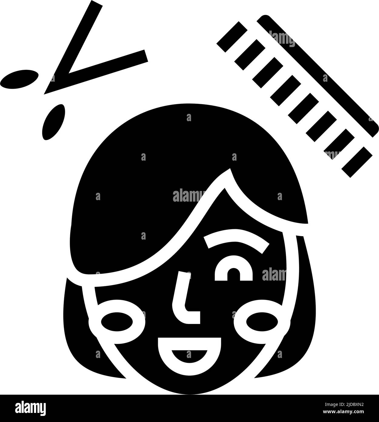 haircut kid glyph icon vector illustration Stock Vector Image & Art - Alamy