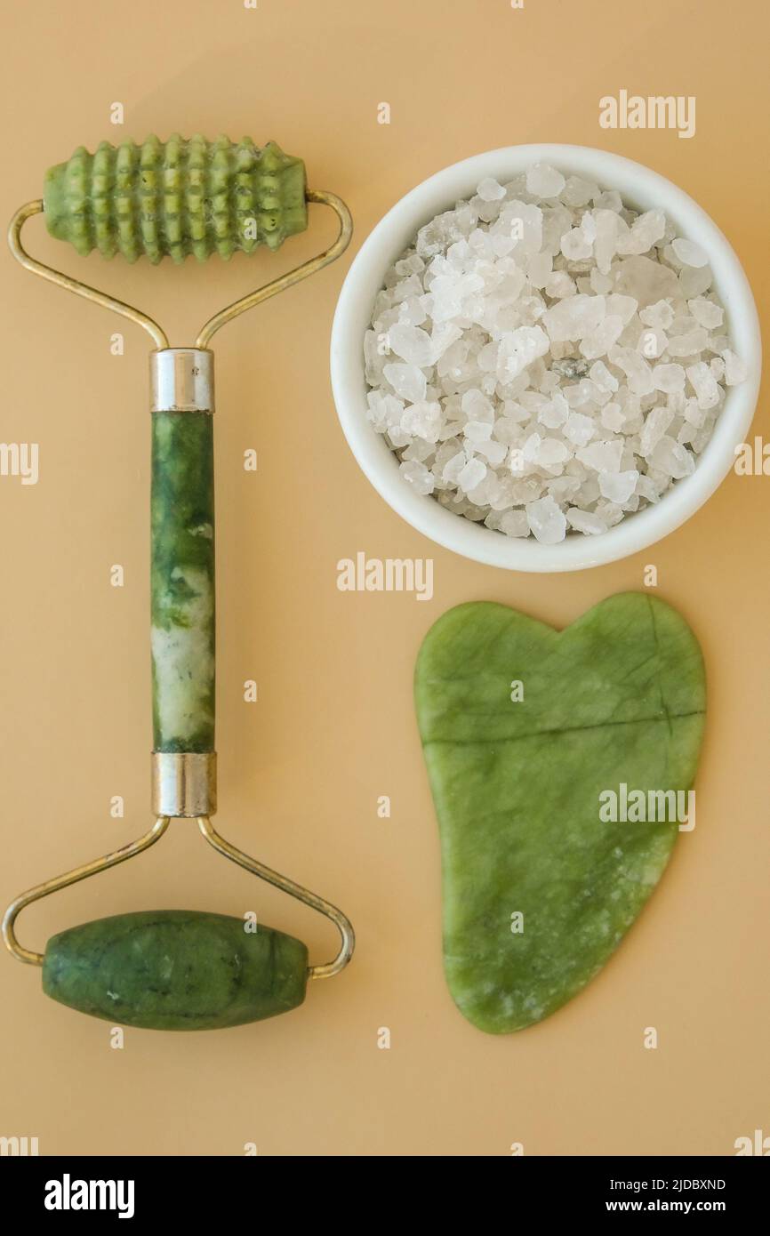 Face rollers gouache massager scraper, made of natural amethyst. Self ...