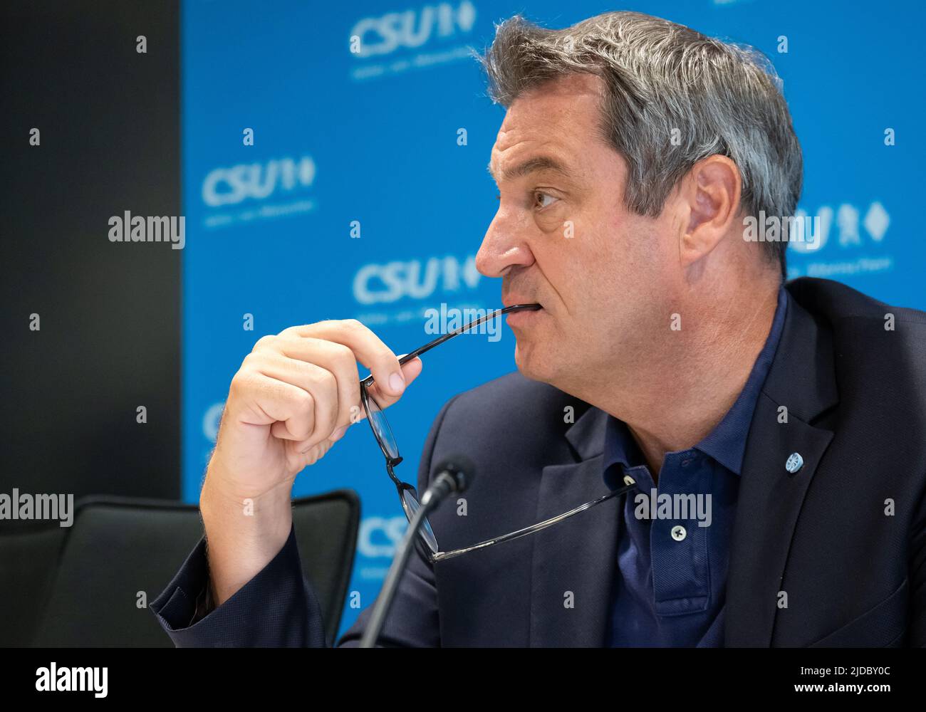 Munich, Germany. 20th June, 2022. Markus Söder, CSU chairman and prime ...