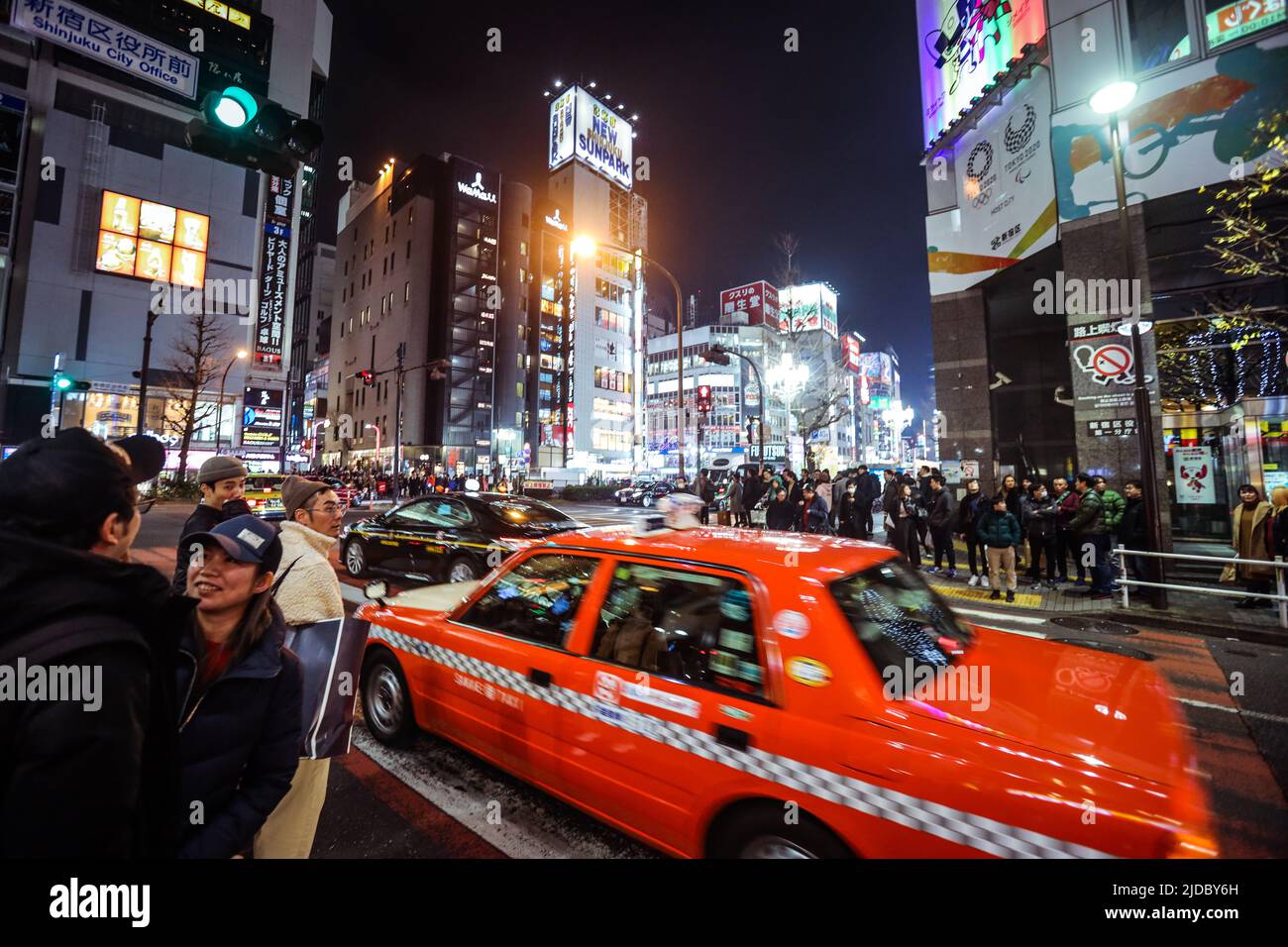 Tokyo, Japan - January 08, 2020: Japanese Cars and Taxi on the ...
