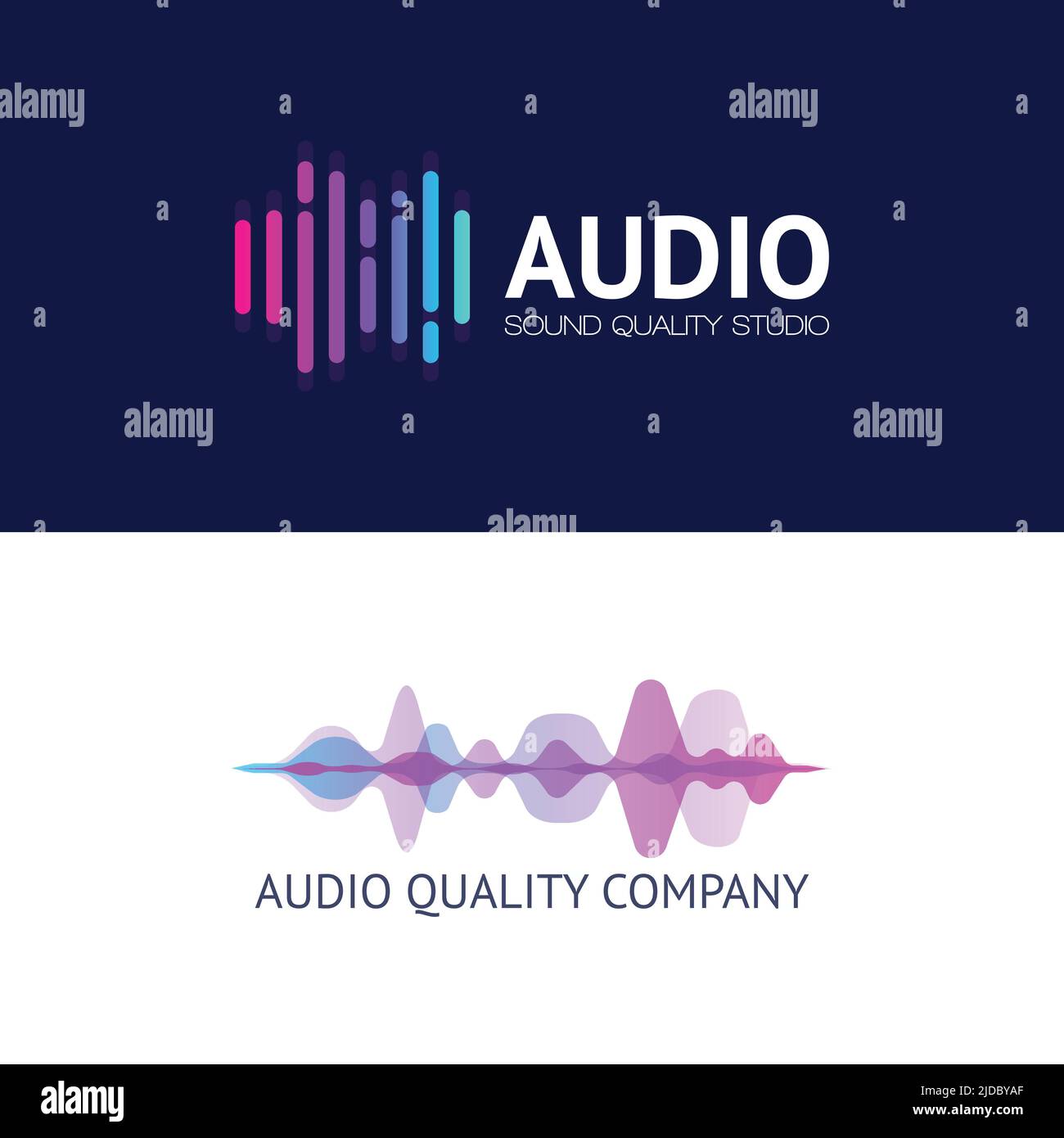 Music audio logo Stock Vector Image & Art - Alamy