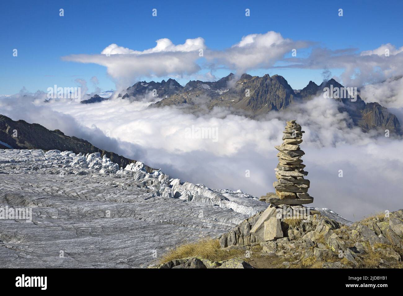 France, Haute-Savoie, Chamonix, the head of the Tour glacier located on the north side of Mont ...